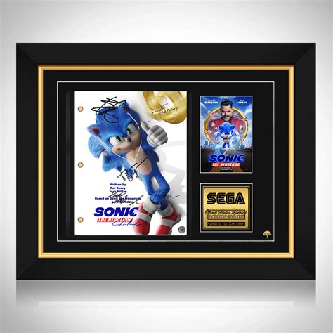 Sonic The Hedgehog Script Limited Signature Edition Custom Frame Rare T
