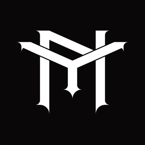 Yn Logo Monogram With Vintage Overlapping Linked Style Design Template 16565844 Vector Art At