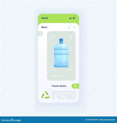 Recycling Application Smartphone Interface Vector Template Stock Vector