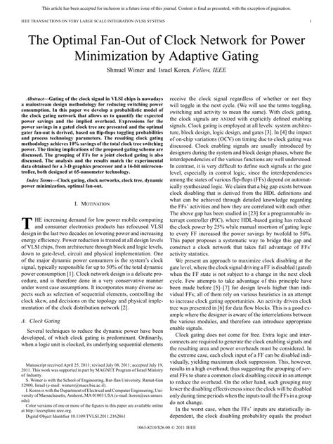 Pdf The Optimal Fan Out Of Clock Network For Power Minimization By