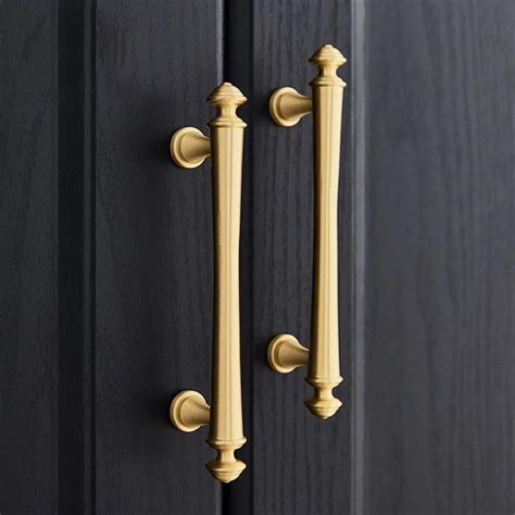 Gold Brass Cabinet Brass Pull Handles Knobs For Wardrobe Drawer Cupboard T Bar And Door