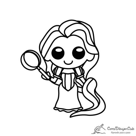 Cómo Dibujar A Rapunzel Kawaii Comodibujarclub