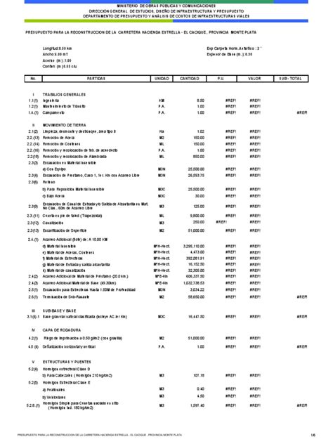 Anexo 1 Listado De Partidas Pdf Materiales De Construcción Ingeniero Civil