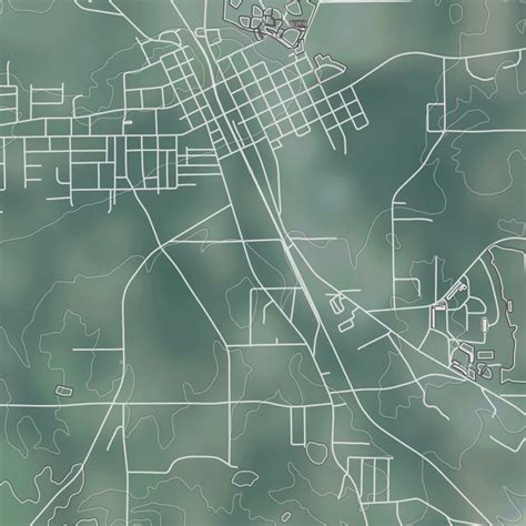 Clanton Alabama Map Print In Afternoon — Jace Maps