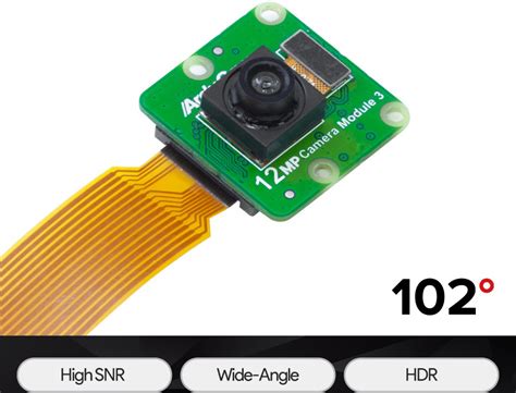 ArduCam MP IMX Wide Angle Fixed Focus HDR High SNR Camera For RPi RobotShop