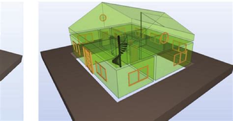 Example Of An Ifc Model Of A House Left And Its Ifcspace