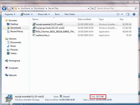 Windows Explorer Status Bar Does Not Show File Size Windows 7 Forums