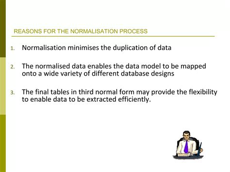 normalisation ppt databases computer software and applications