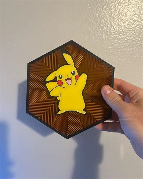 25 Pikachu Hex Wall Art By Laced Up Prints Makerworld