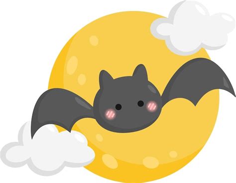 Premium Vector A Vector Of A Cute Bat