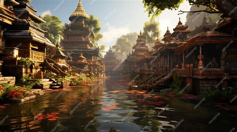 Premium Ai Image Sree Padmanabhaswamy Temple In India