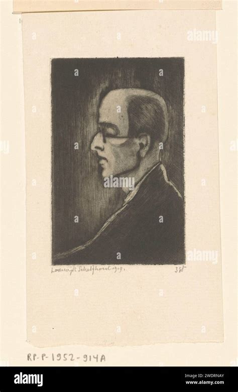 Portrait Of Johan Verster Lodewijk Schelfhout 1918 Print A Portrait Of The Blind Pianist Johan