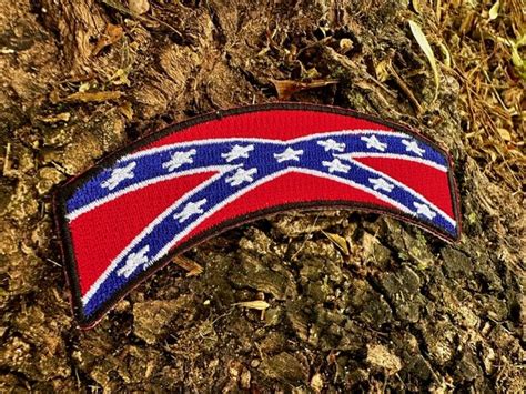 Confederate Flag Rocker Patch Rebel Nation