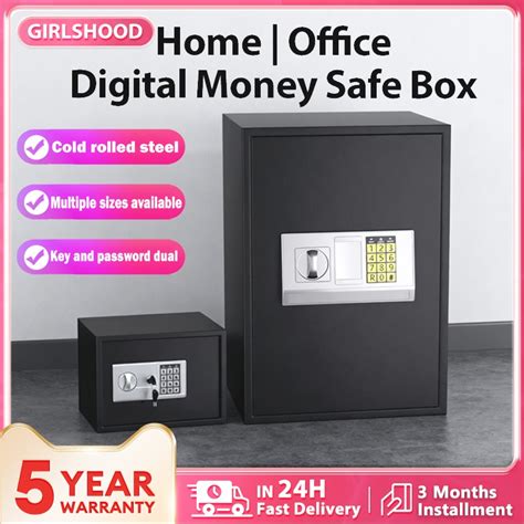 Safety Box Money With Key Password Box Digital Safe Box Metal Money Box