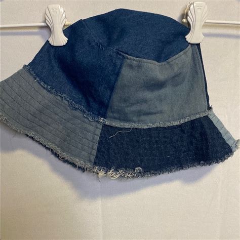 Cato Accessories Cato Denim Patchwork Bucket Hat Blue And Gray Poshmark