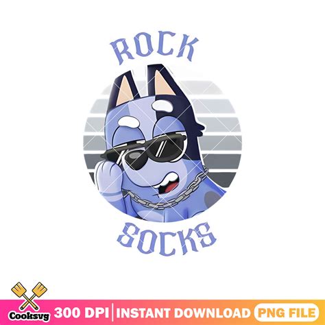 Uncle Stripe Heeler Bluey Rock Socks Png Character Bluey Png Bluey F