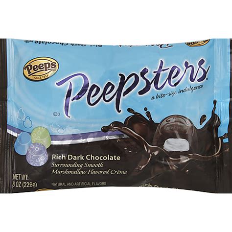 Peeps Peepsters Rich Dark Chocolate 8 Oz Packaged Candy Lees