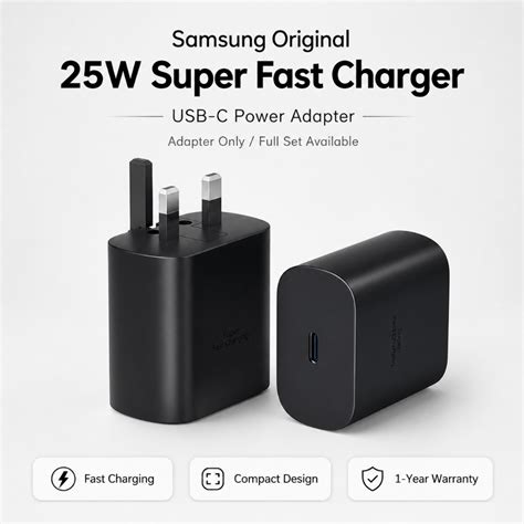 Samsung Original 1 Year Warranty 25w45w Super Fast Charger Usb C And Type C C Cable