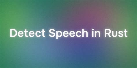 Github The Best Codesrustvaddemo Simple Working Demo Of Using The Voiceactivitydetector