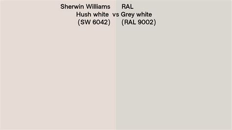 Sherwin Williams Hush White Sw 6042 Vs Ral Grey White Ral 9002 Side