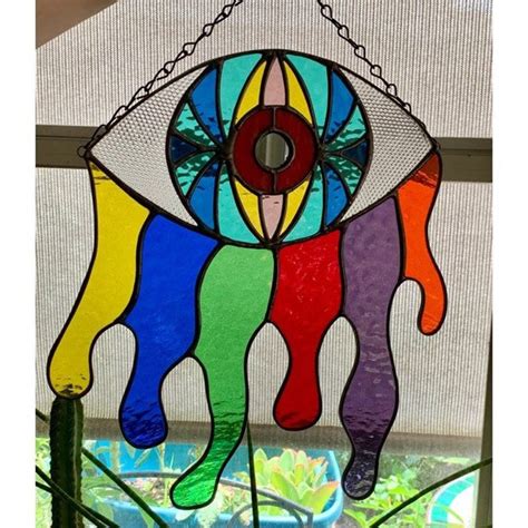 Stained Glass Window With Eye Design