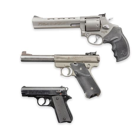 Bonhams Skinner Three 22 Caliber Pistols And Revolvers Modern Handgun