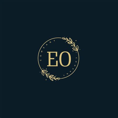 Initial Eo Beauty Monogram And Elegant Logo Design Handwriting Logo Of Initial Signature
