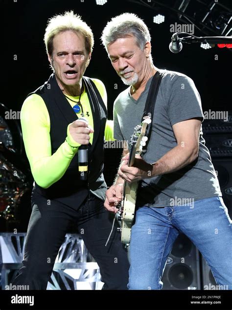 David Lee Roth Left And Eddie Van Halen Of Van Halen Perform At The