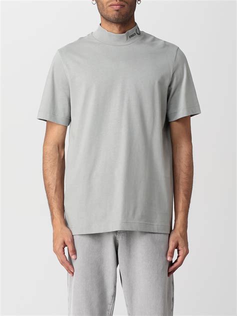 Fred Perry T Shirt For Man Grey Fred Perry T Shirt M5611 Online On