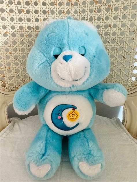 Vintage 2000s Bedtime Blue Care Bear Plush Toy Limited Edition Rare
