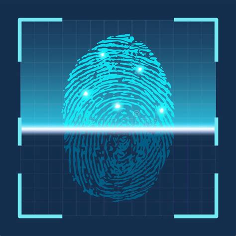 Biometric Thumb Scanner System Stock Illustration Illustration Of