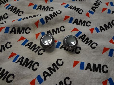 Nos Amc American Motors Amx Javelin Radio Chrome Knobs 1 Set 1968 1969