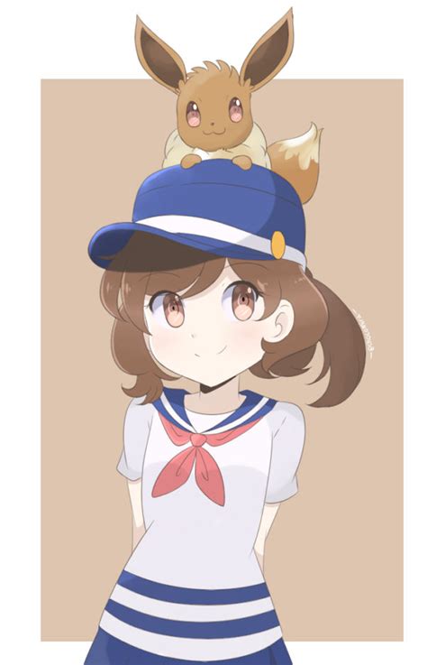 Pokemon Lets Go Elaine And Eevee By Chocomiru02 On Deviantart