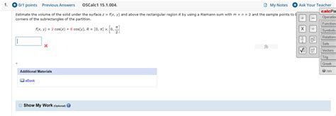 solved 1 0 1 points previous answers oscalc1 15 1 004 my