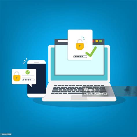Two Factor Multifactor Authentication Security Concept Stock Illustration Download Image Now
