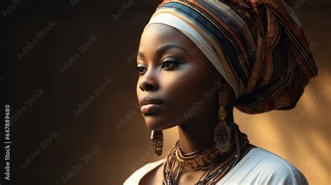 Portrait Of A Traditional African Woman Tribe Culture A Captivating