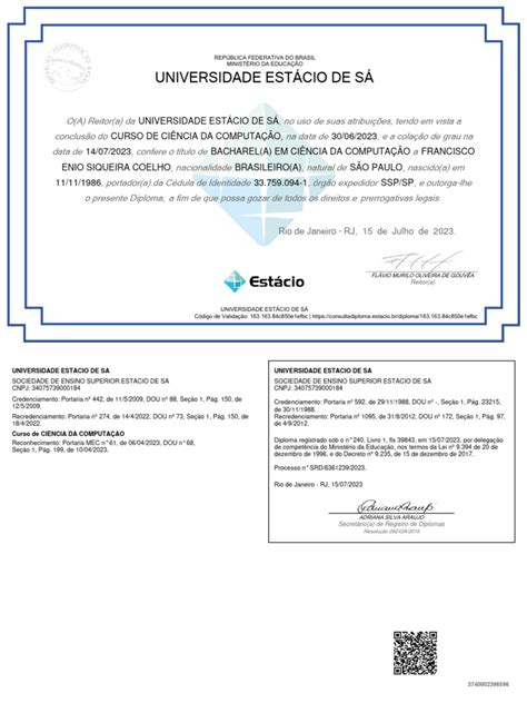 Diploma Ciência Da Computação Pdf