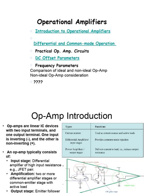 6 Opamp And Comparators Pdf Operational Amplifier Amplifier