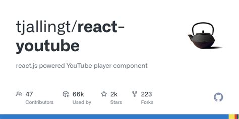 GitHub Tjallingt React Youtube React Js Powered YouTube Player Component