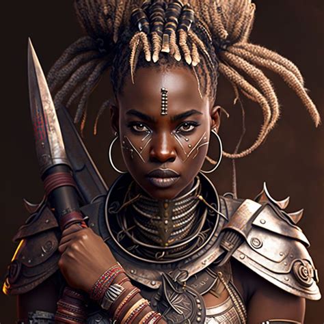 African Warrior Female Warrior Art Warrior Woman African Women Art