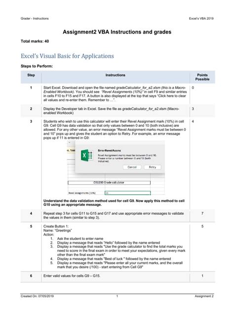 Assignment2 F19 1 Pdf Microsoft Excel Visual Basic For Applications