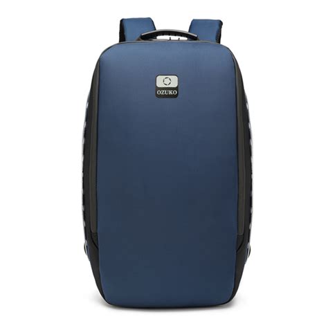 Ozuko 9282 Fashionable College Backpack Mens Light Weight Usb Anti