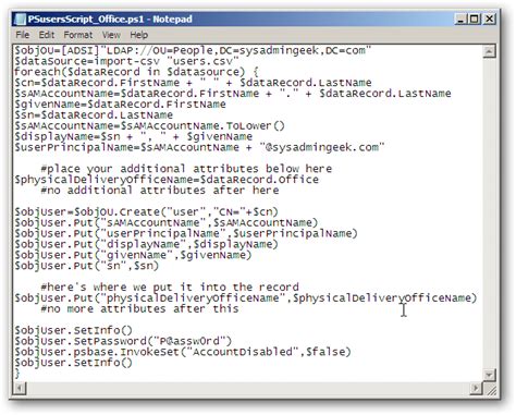 Create Multiple Users In Server 2008 With PowerShell Part 2 More Fields