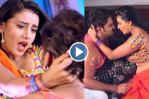 Akshara Singh Seduces Pawan Singh In Hot Saree This Video Will Force You To Go Wild Watch Here