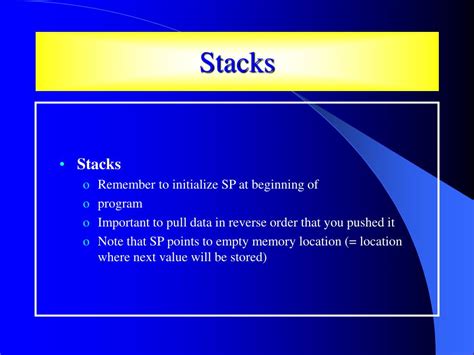 Ppt Stacks And Subroutines Powerpoint Presentation Free Download Id3218092