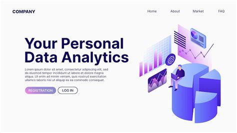Premium Vector Your Personal Data Analytics Data Analyse Landing Page