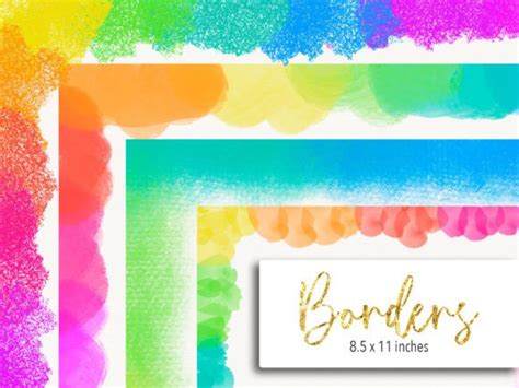 Rainbow Border Clip Art Graphic By Jallydesign · Creative Fabrica