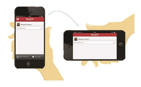 some options are hidden when the device is rotated in the touch app
