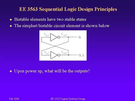 Ee 3563 Sequential Logic Design Principles A Sequential