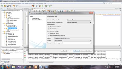 Javapassion Primefaces5jpa Hibernate 5 Crud Using Netbeans802 And Mysql Database Server